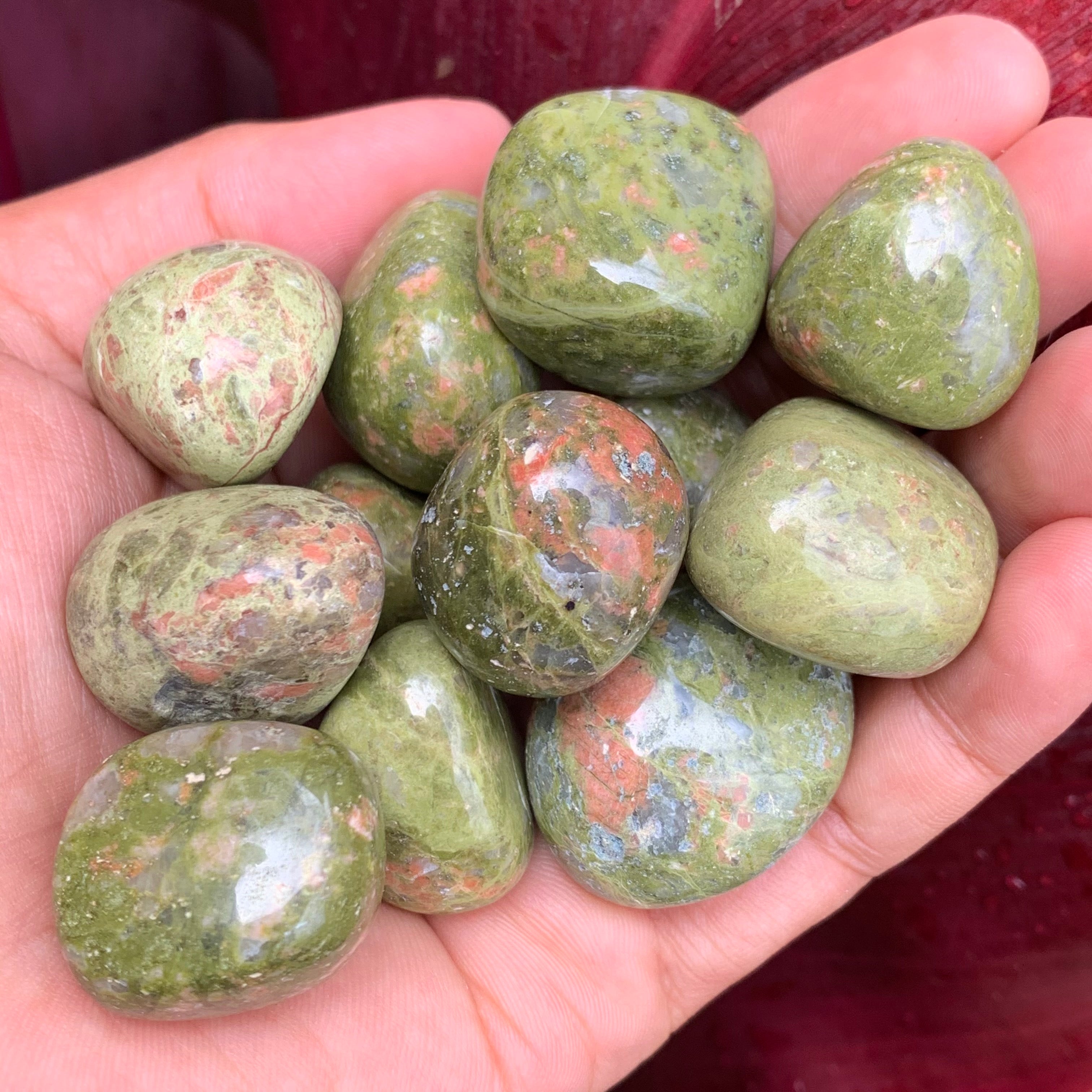 1x Unakite Tumble! – lemuriacrystalshop