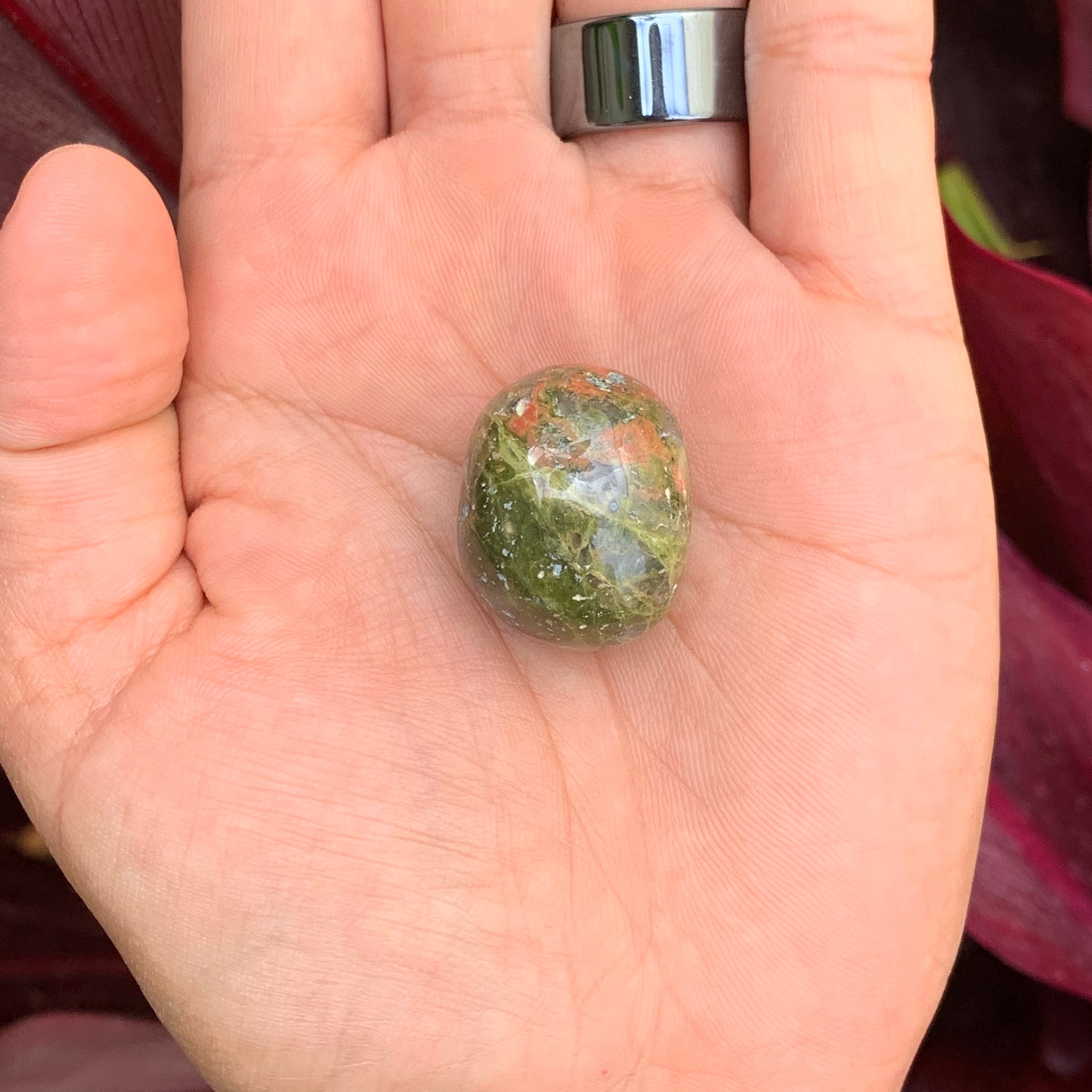 1x Unakite Tumble! – lemuriacrystalshop