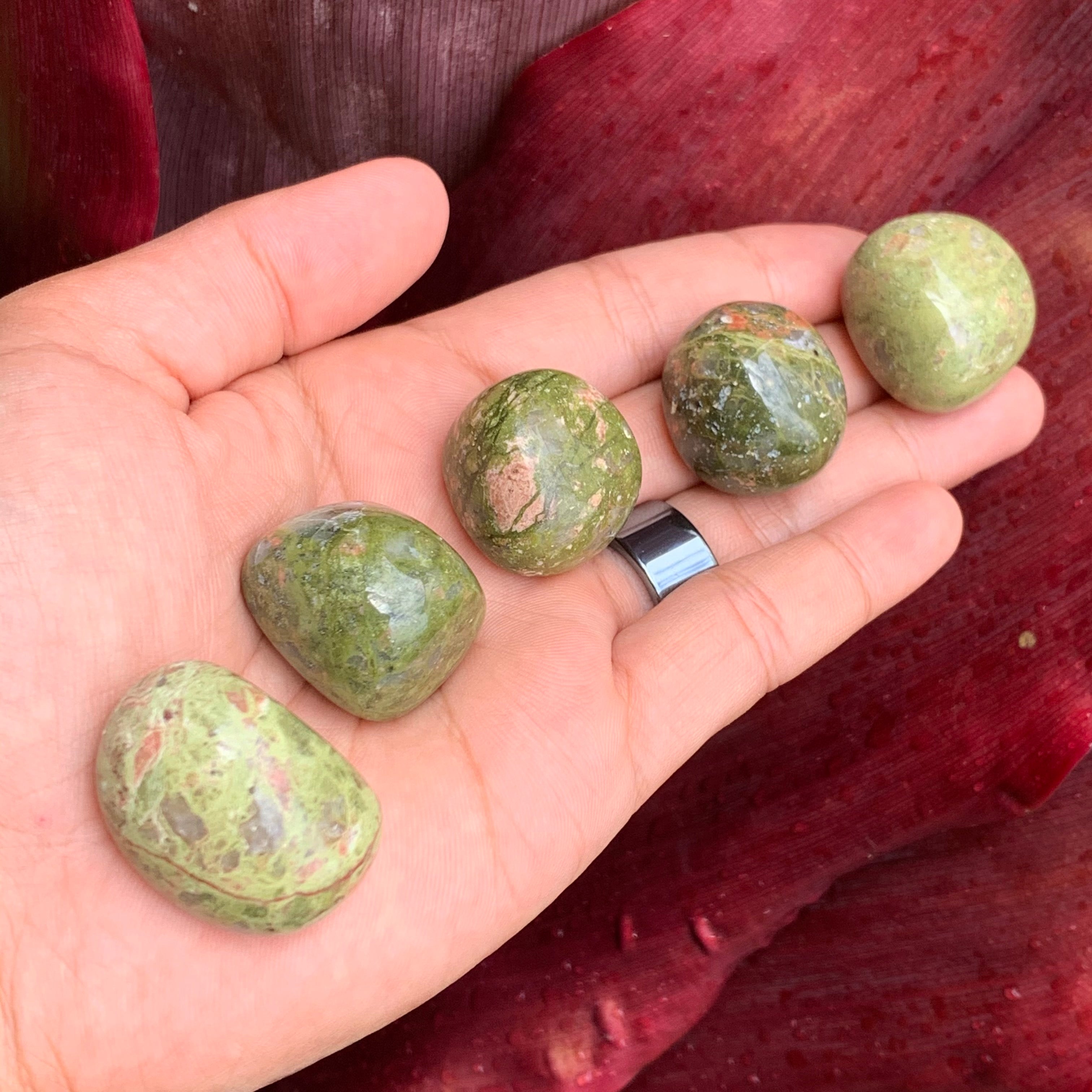 1x Unakite Tumble! – lemuriacrystalshop